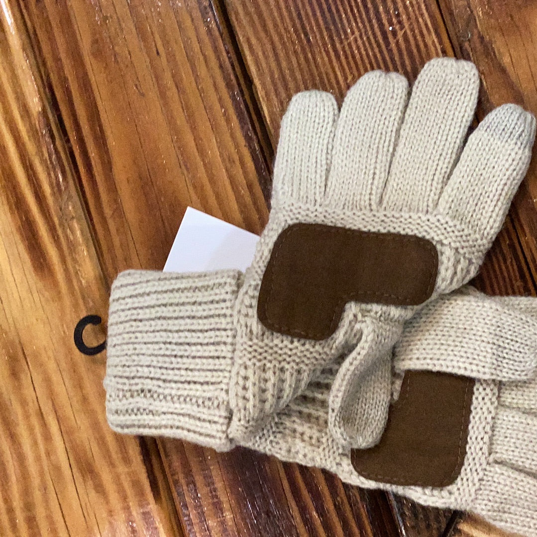 C.C Women Solid Ribbed Glove with Smart Tips – Floatin’T Boutique